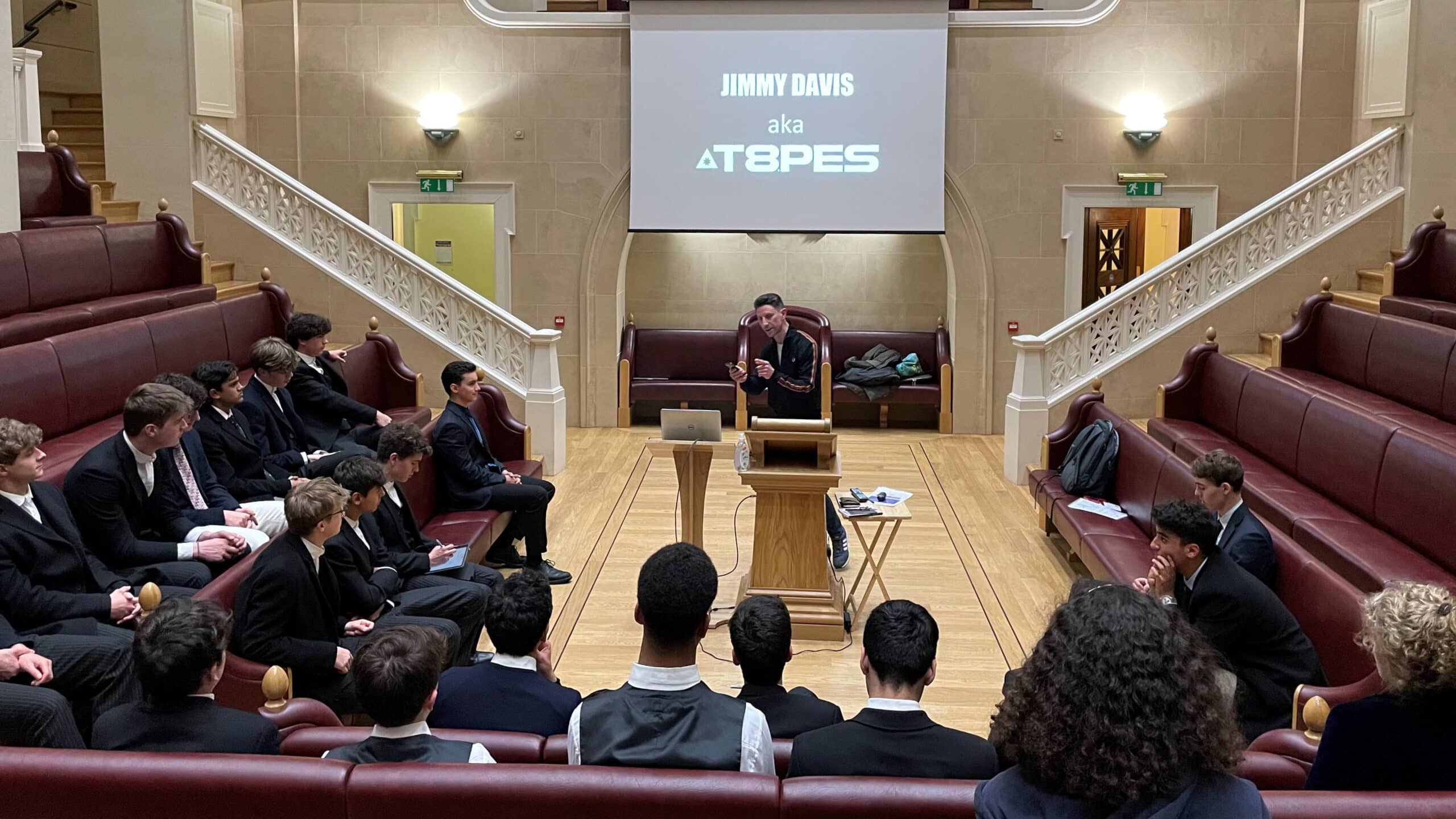 Jimmy Davis Takes the Mic at Rap Society - Eton College